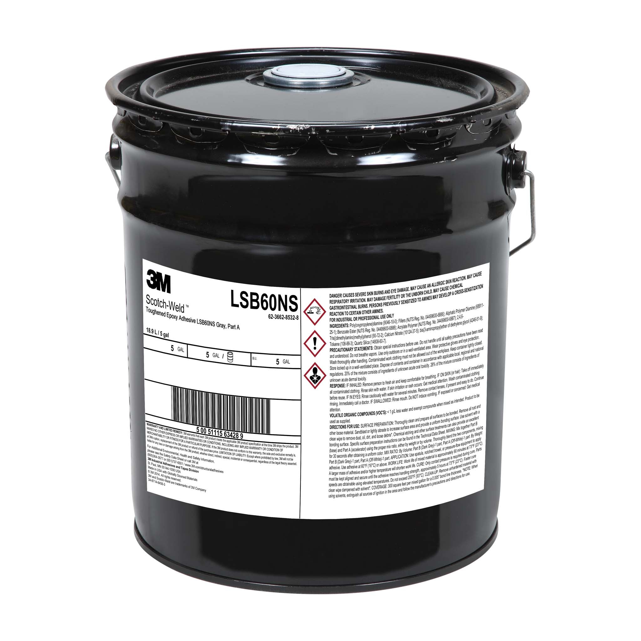 Bulk 3M LSB60NS Epoxy in 5-Gallon Pails - Toughened, Non-Sag Adhesive