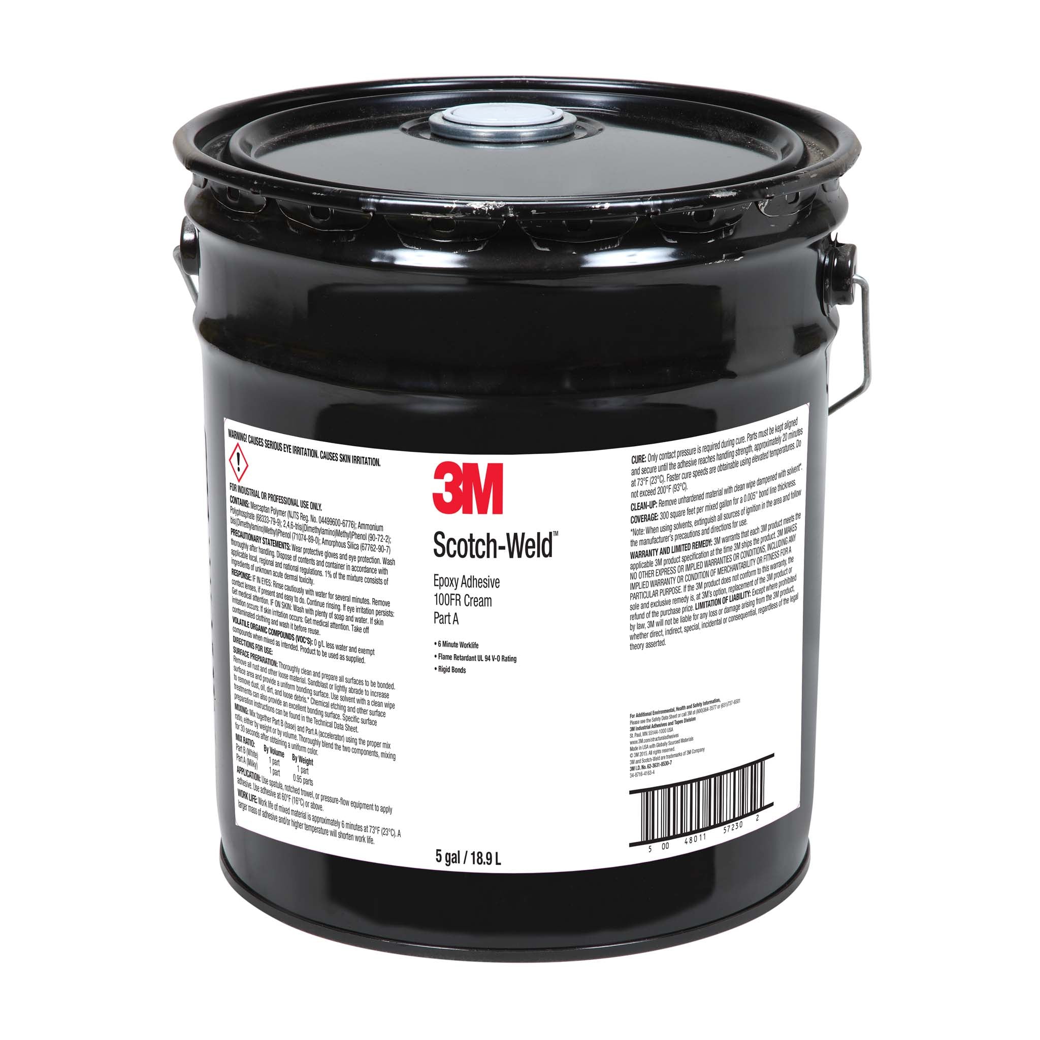 Bulk 3M Scotch-Weld 100FR Cream Epoxy in 5 Gallon Pails - Part A & B