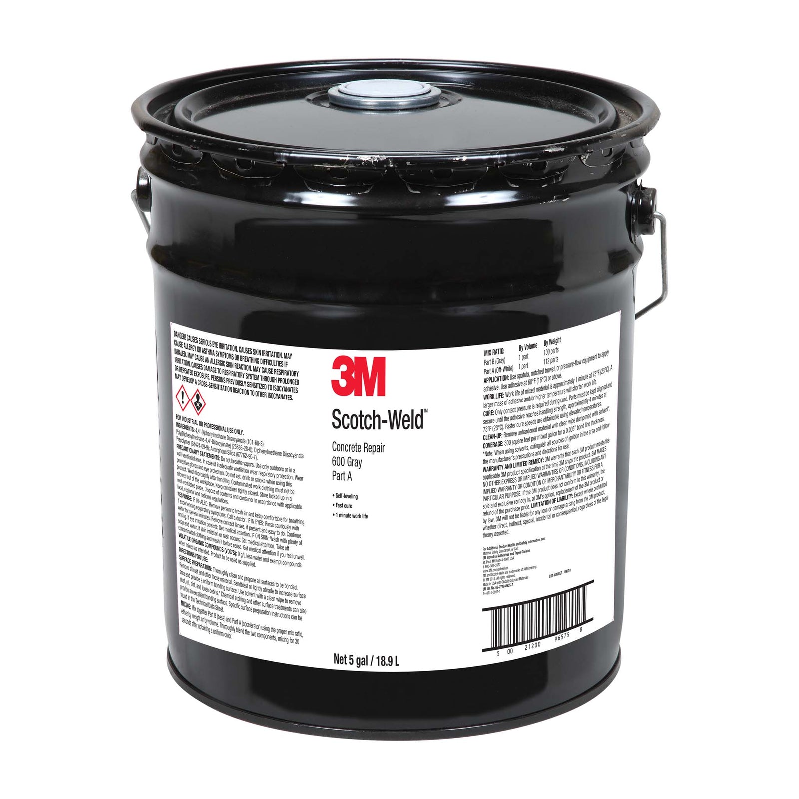 3M Scotch-Weld 600 Gray Urethane in 5 Gallon Pails - Part A & B