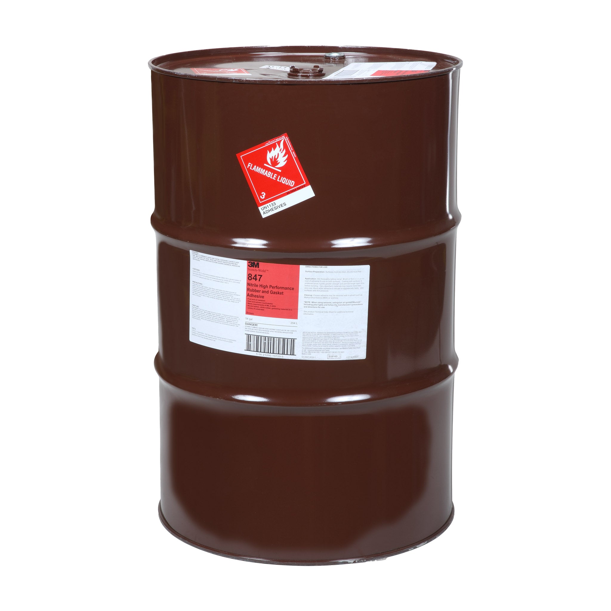 3M 847 Bulk Nitrile Rubber and Gasket Adhesive - 55 Gallon Drum